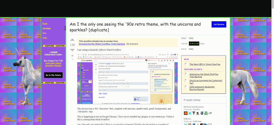 Au fait, vous aviez vu la CSS de StackOverflow pour le 1er avril ...